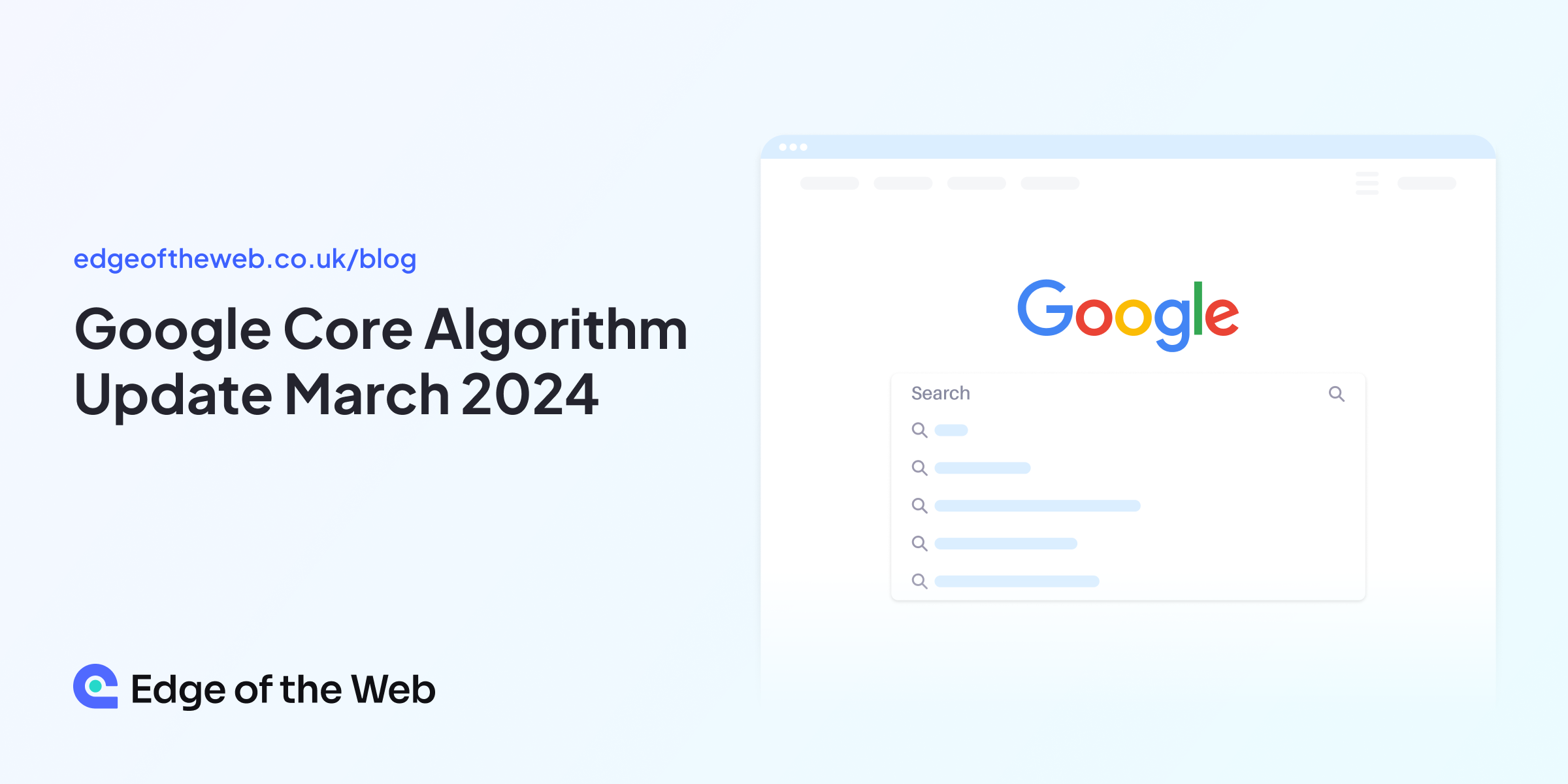 Google Core Algorithm Update March 2024